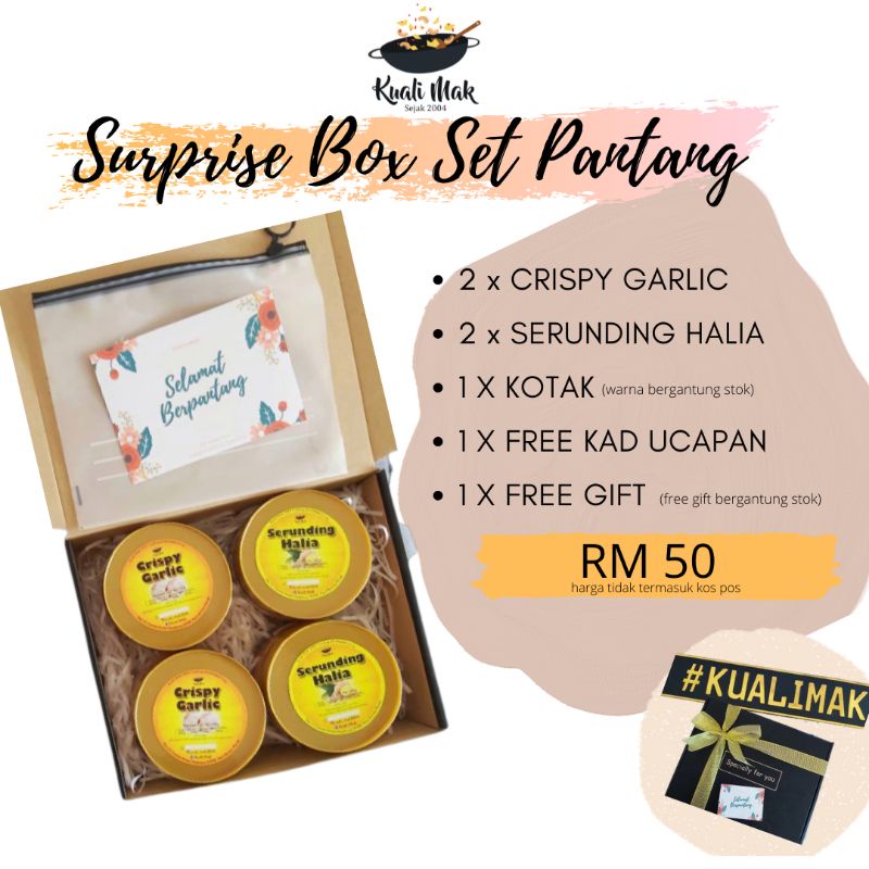 SURPRISE BOX SET PANTANG |CRISPY GARLIC (bawang putih goreng ...