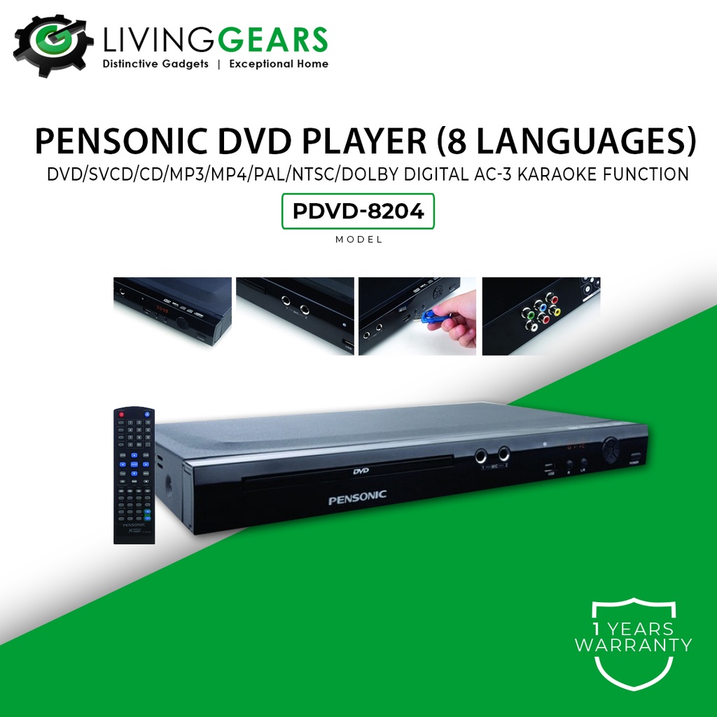 Sony DVP-SR370 USB DVD Player/Pensonic PDVD-8204 DVD/SVCD/CD/MP3 Player ...