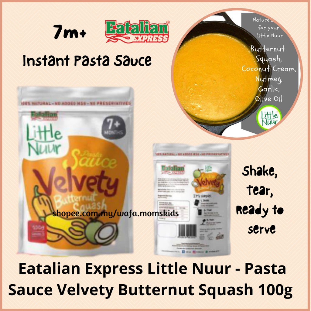 Eatalian Express Little Nuur - Pasta Sauce Velvety Butternut Squash ...