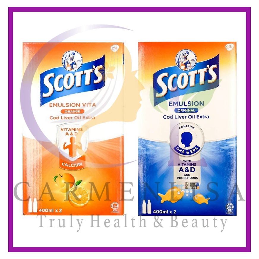 Scott's Emulsion 400ml x 2 /200ml x 1 Orange / Original | Shopee Malaysia