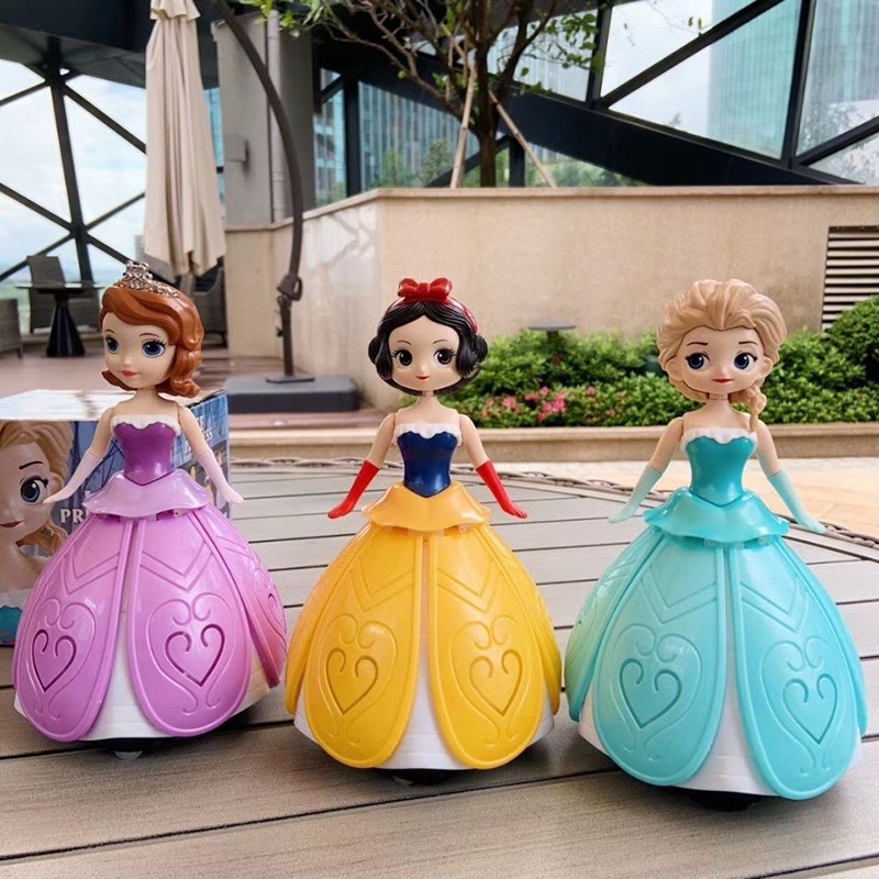 5in1 Disney Princess Dancing Doll Music & Colorful LED Toy For Baby ...