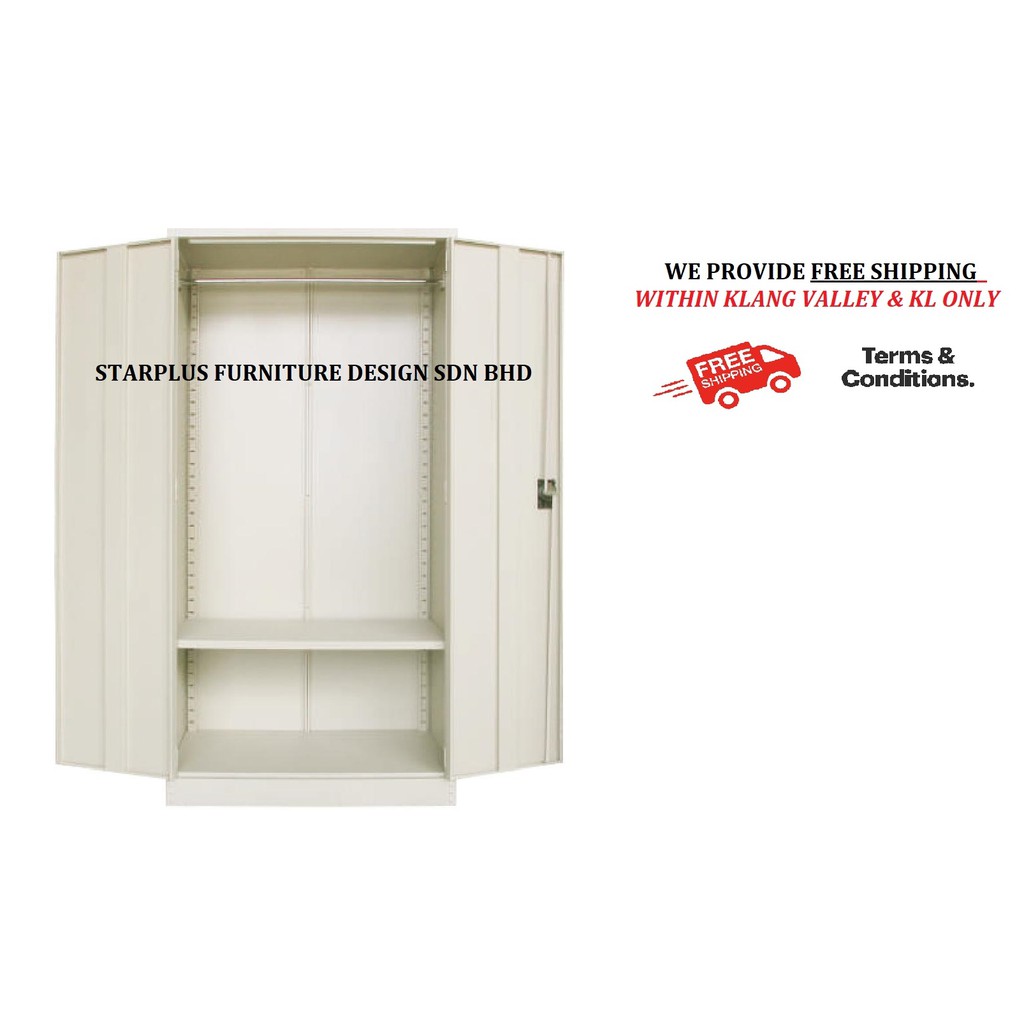 S200 Full height wardrobe with steel swinging door c/w 1 cloth **PRE ...