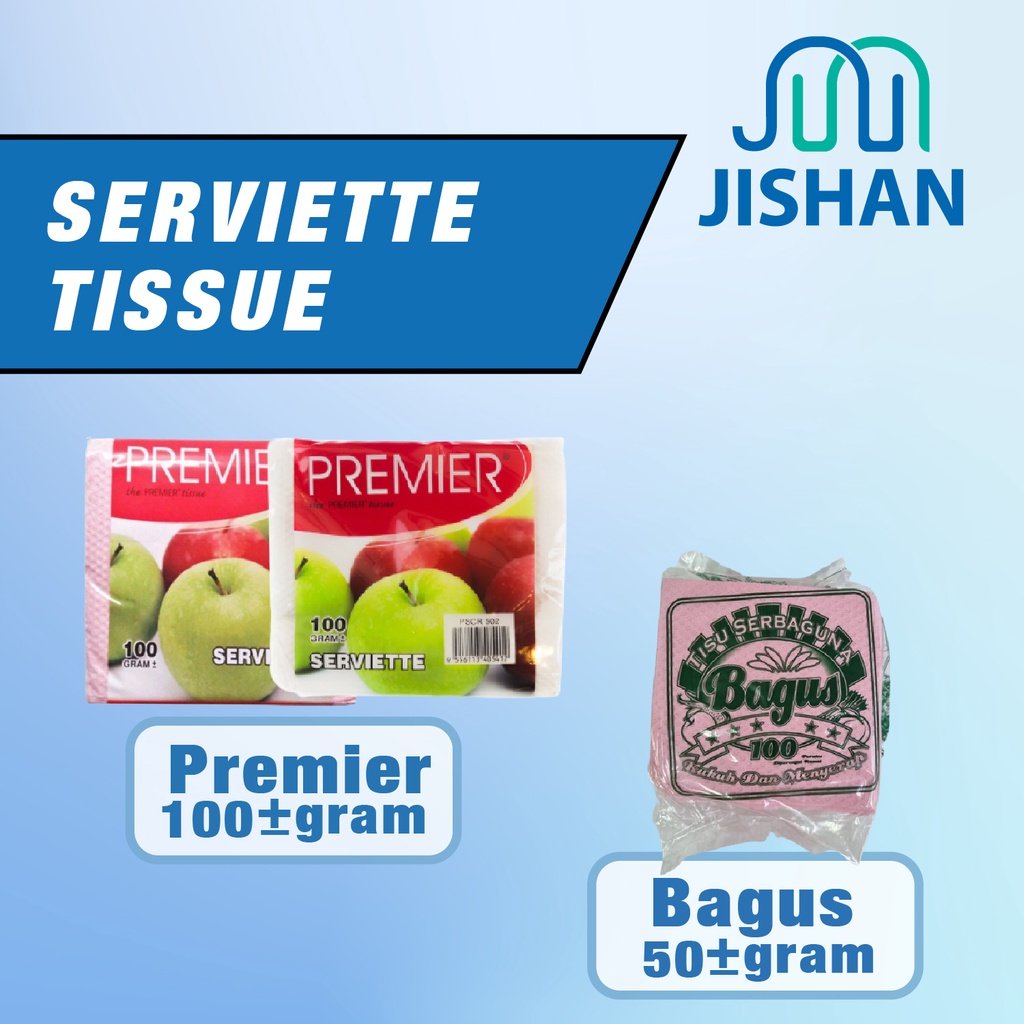 [100g] PREMIER [50g] Bagus Serviette Tissue / Pink White Restaurant ...