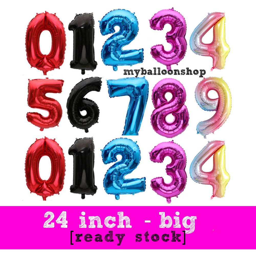 [ 32 inch ] - Number 0-9 Foiled Balloons 32-NO | Shopee Malaysia