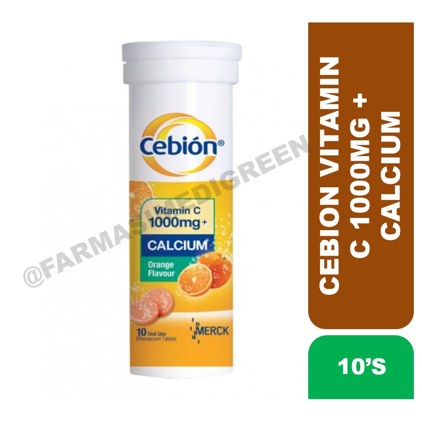 Cebion Vitamin C 1000MG + Calcium (Orange Flavour) 10's (EXP: 02/24 ...
