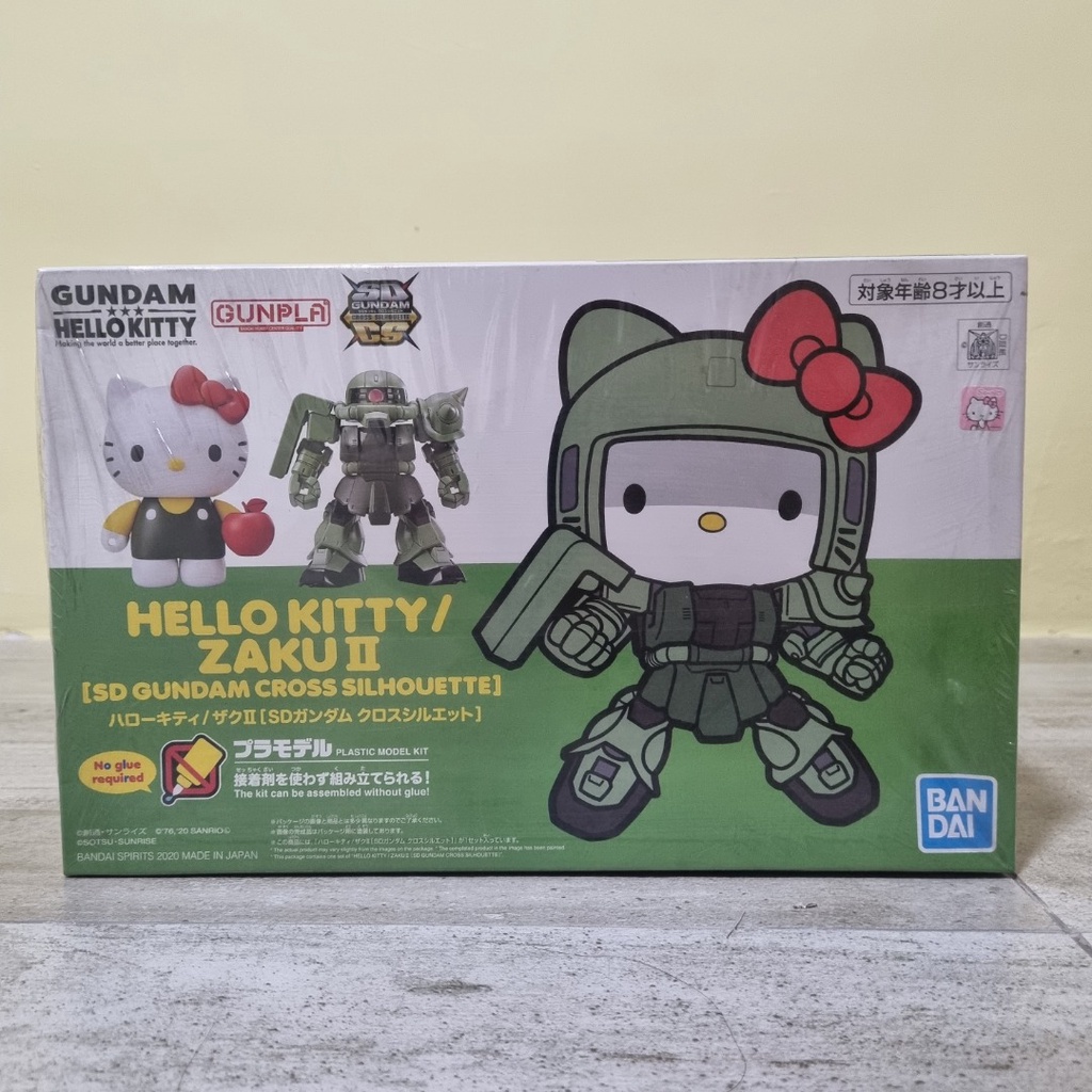 [ready Stock] Bandai Gundam X Hello Kitty Ms 06s Chars Zaku Ii Rx 78