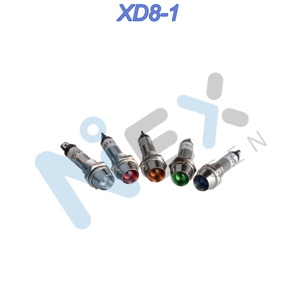 XD8-1 XD8-2 Metal LED metal 8mm Pilot Lamp LED Indicator Metal ...