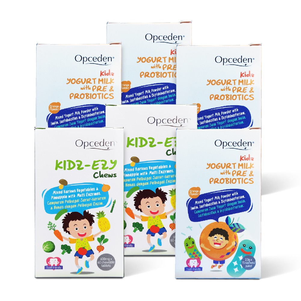Opceden Kidz Ezy Chews 60T + Opceden Kidz Yogurt Milk with Pre ...
