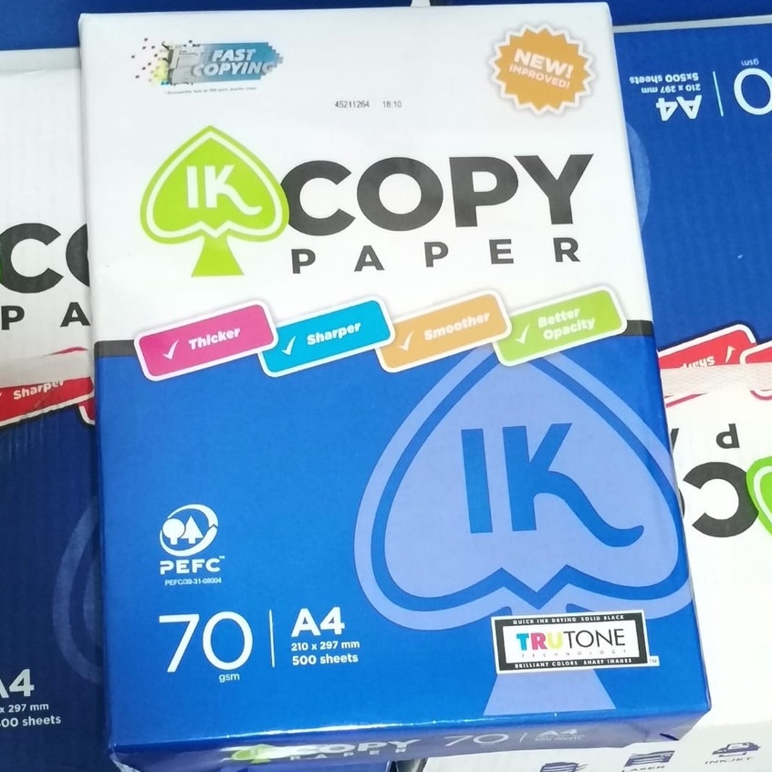 IK COPY PAPER A4 Paper 70gsm 500 Sheets A4纸 ( 210mm x 297mm ) | Shopee Malaysia