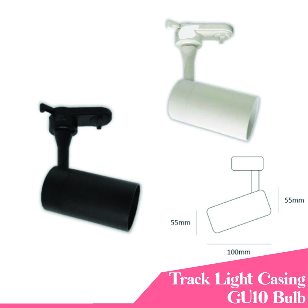 LED Ceiling Track Light GU10 Bulb Track Light Casing (08) | Shopee Malaysia