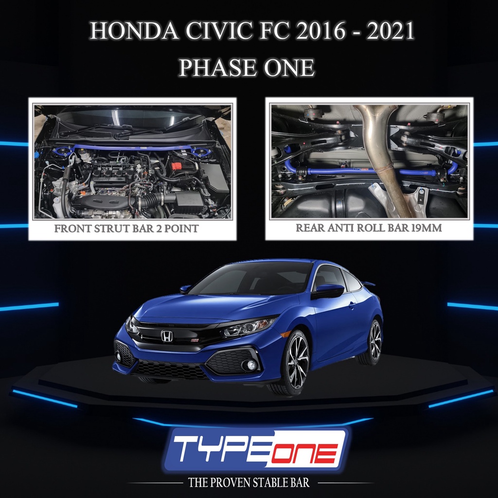 🔥READY STOCK🔥TYPE ONE STABLE BAR - HONDA CIVIC FC 2016-2021 | Shopee ...