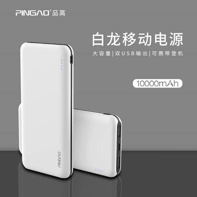 ORIGINAL PINGAO Pineng 10000mah slim Powerbank Fast Charge Double Input ...