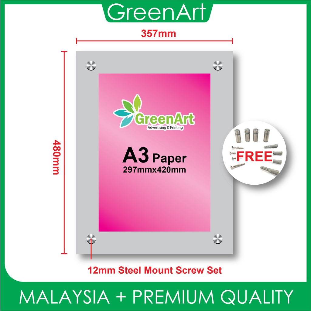 A3 Casting Acrylic Poster frame Acrylic Sandwich Acrylic frame with ...