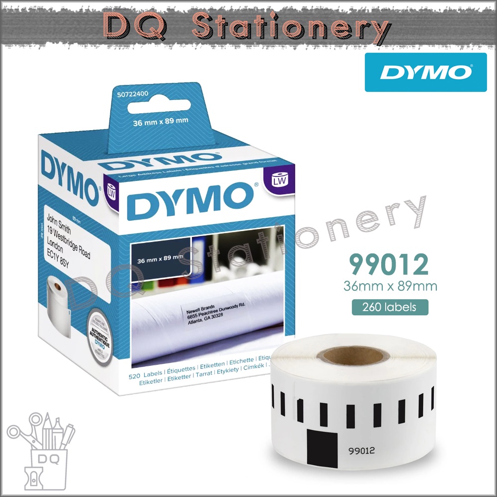 DYMO 99012 / S0722400 LabelWriter Large Address Labels - 36 mm x 89 mm ...