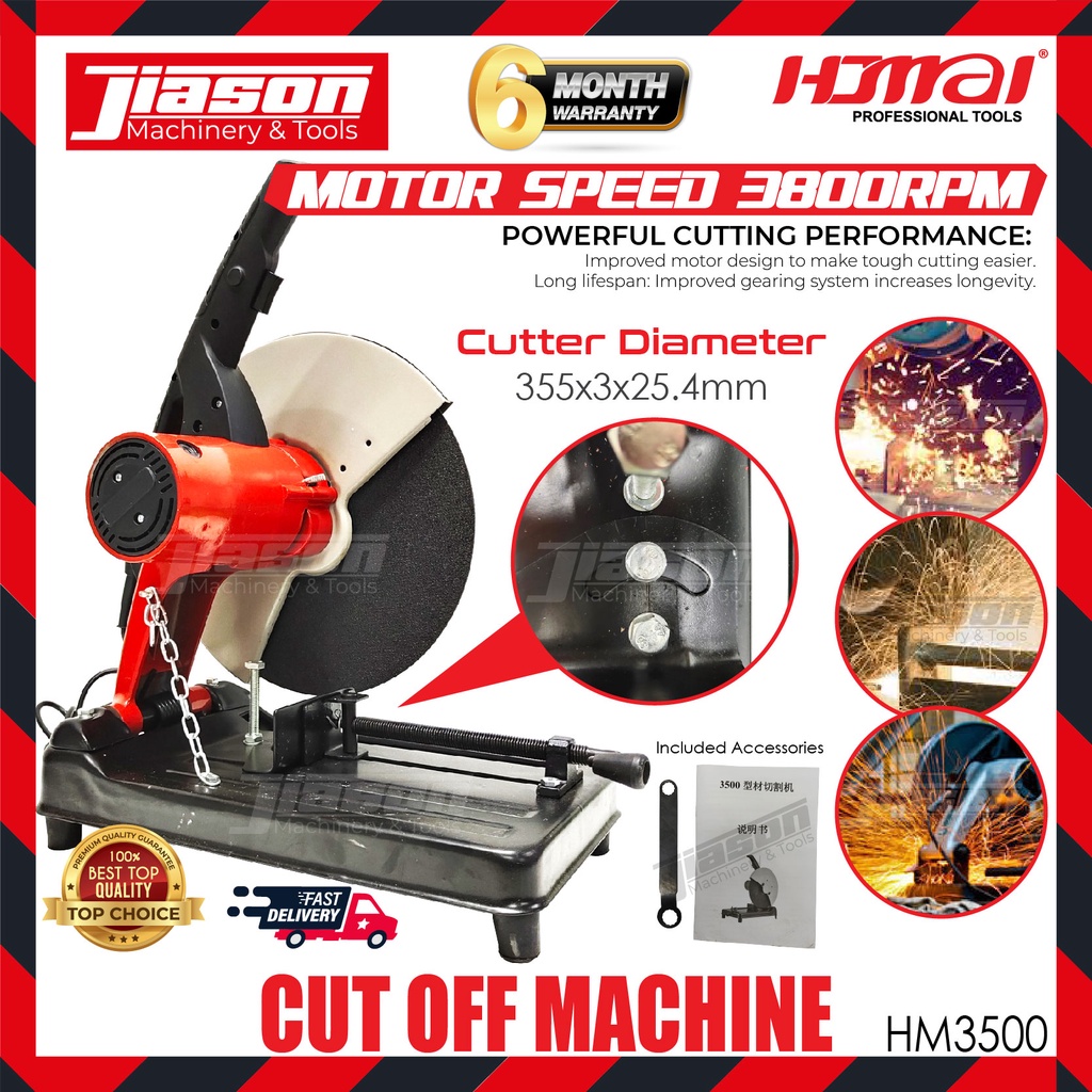 HOMAI HM3500 14" Cut off Saw Machine 2300W 3800RPM | Shopee Malaysia