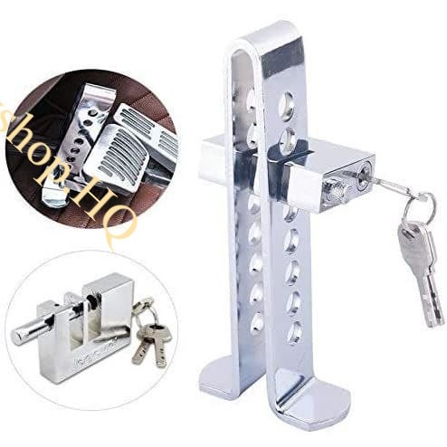 STAINLESS STEEL UNIVERSAL CAR PEDAL BRAKE LOCK ANTI THEFT SECURITY ...