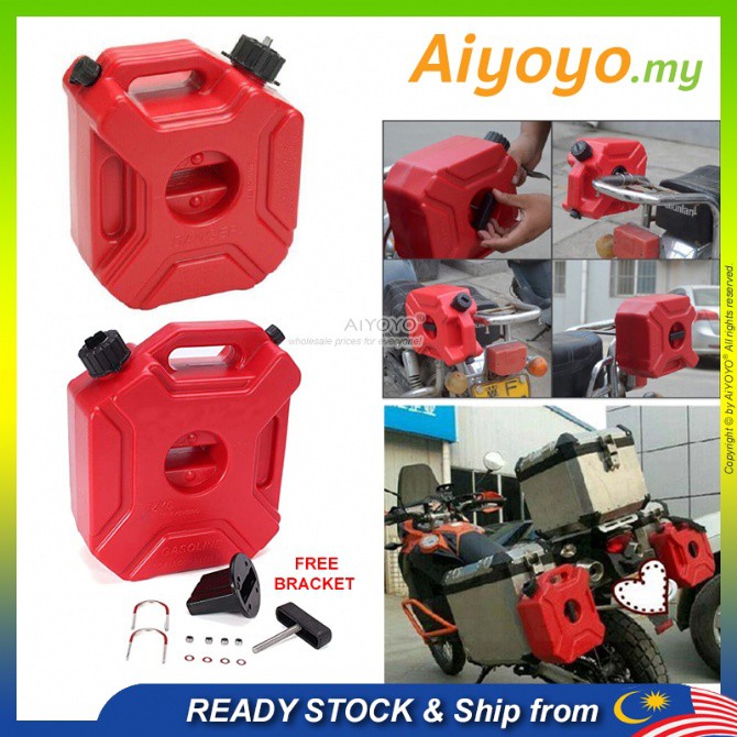 3L 5L Plastic Portable Spare Fuel Tank Petrol Tank Jerry Can Gas Oil ...