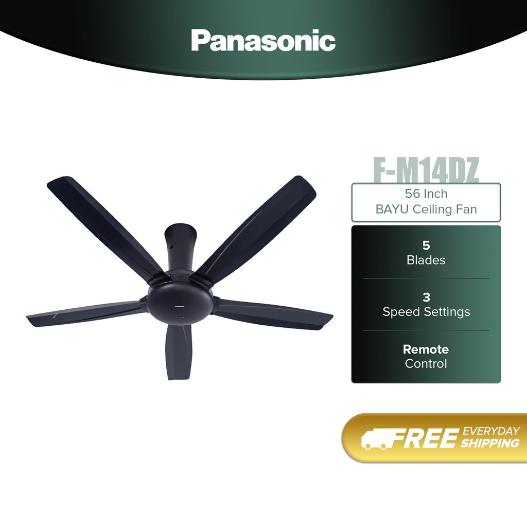 Panasonic Bayu 5 Blades Ceiling Fan With 3 Speed Timer & Remote Control ...