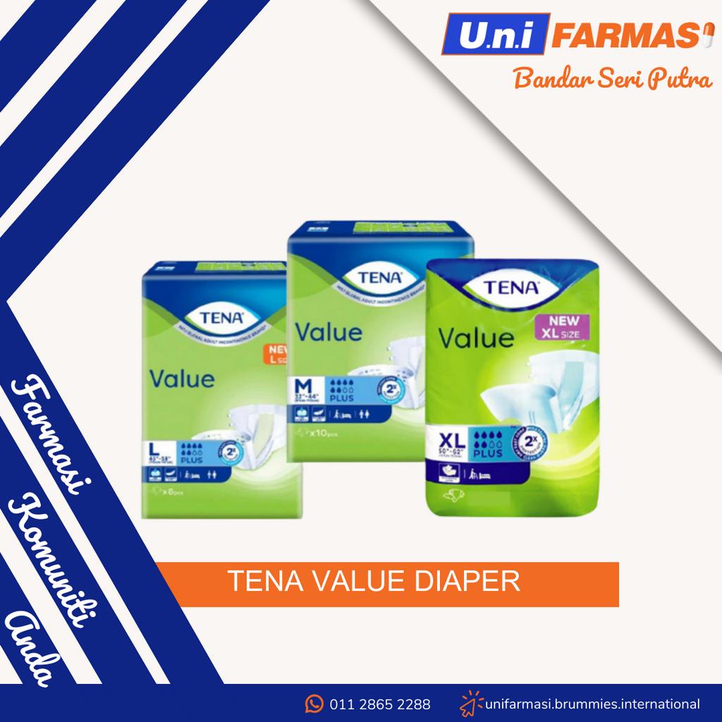 TENA VALUE DIAPER M/L/XL & TENA PANTS M/L VALUE (M) | PGMall