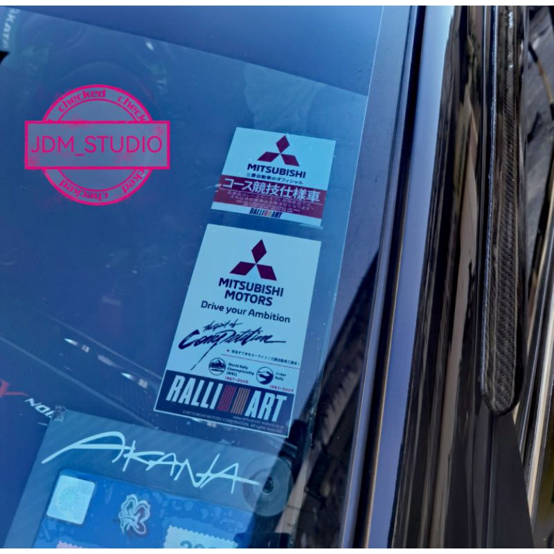 🇲🇾BUY4 -10%🇲🇾MITSUBISHI/RALLIART ANTI STATIC WINDSCREEN STICKER ...