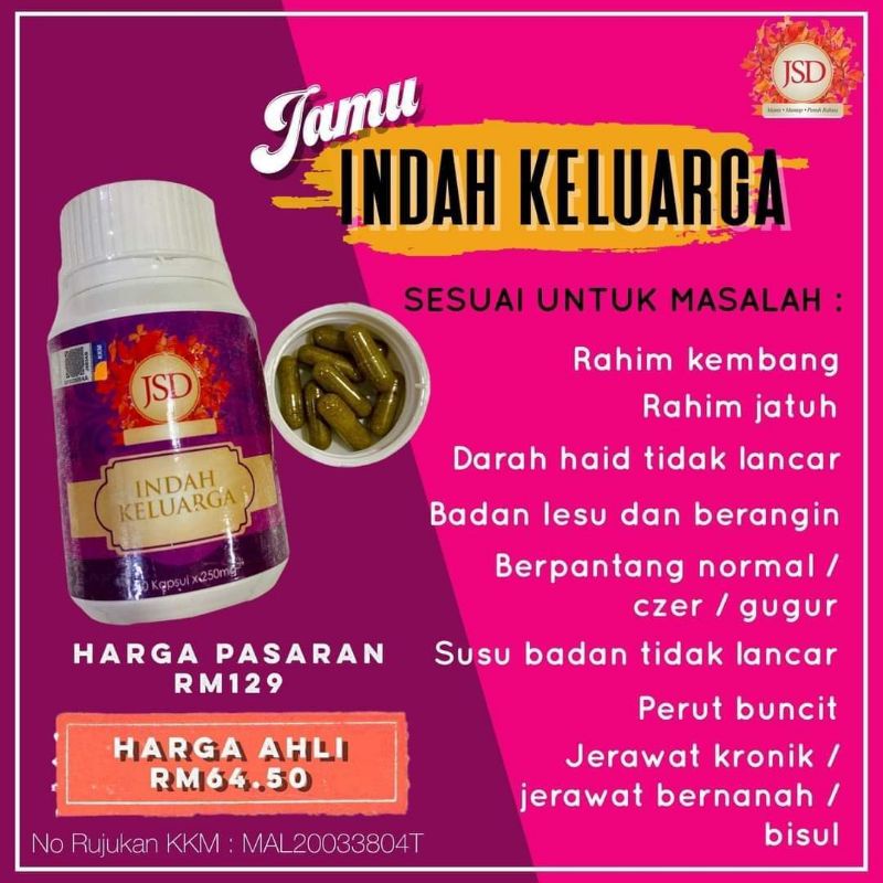 Jamu Indah Keluarga JSD 💯 ORIGINAL ( repack ) | Shopee Malaysia
