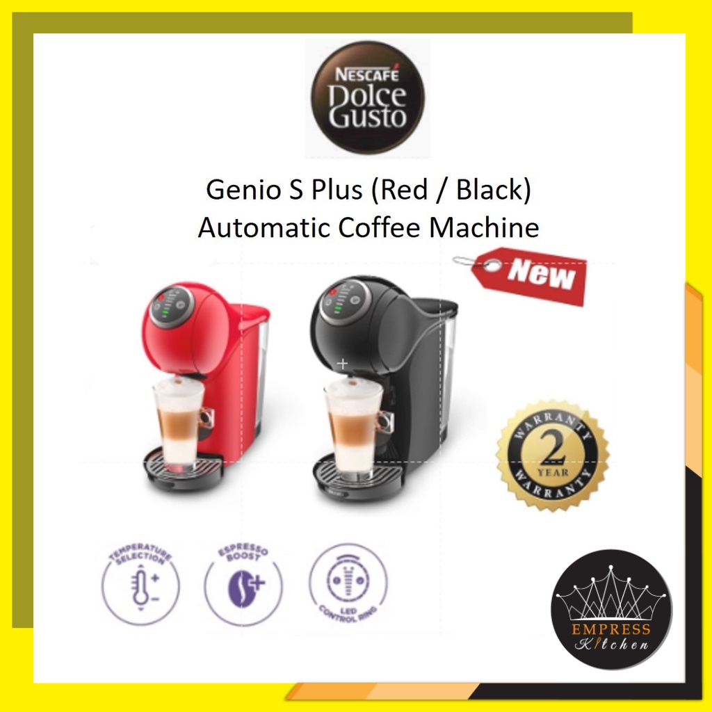 NESCAFÉ® Dolce Gusto® Genio S Plus (Red/Black) Automatic Coffee Machine ...