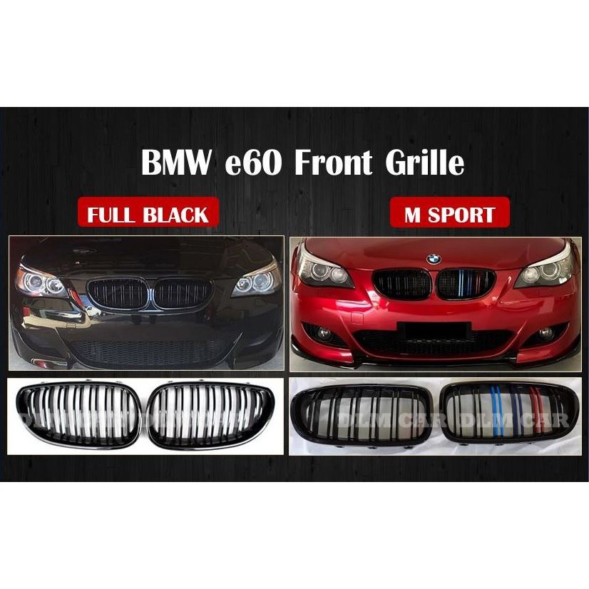 [READY STOCK] BMW E60 FRONT GRILLE full black/M-sport | Shopee Malaysia