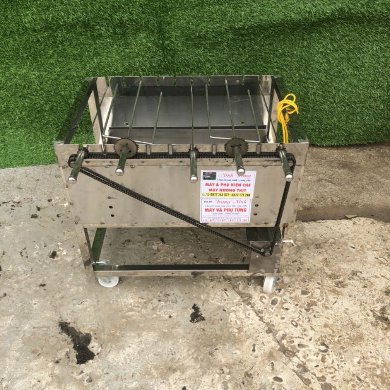 Mini meat patty griller Automatic motor chicken and duck roaster 10 ...