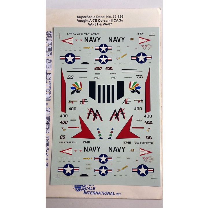 SUPERSCALE DECAL 72-826 A-7E Corsair II VA-87, VA-81 1/72 - DECAL ...