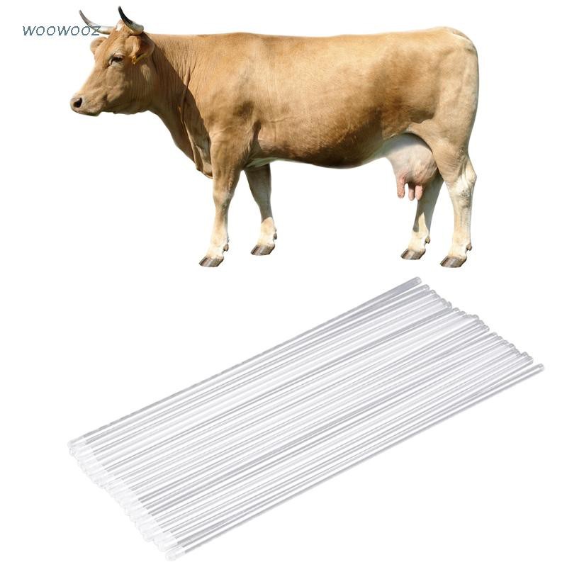 lucky* 60Pcs Pet Cattle Cow Artificial Insemination Breed Pipe Plastic ...