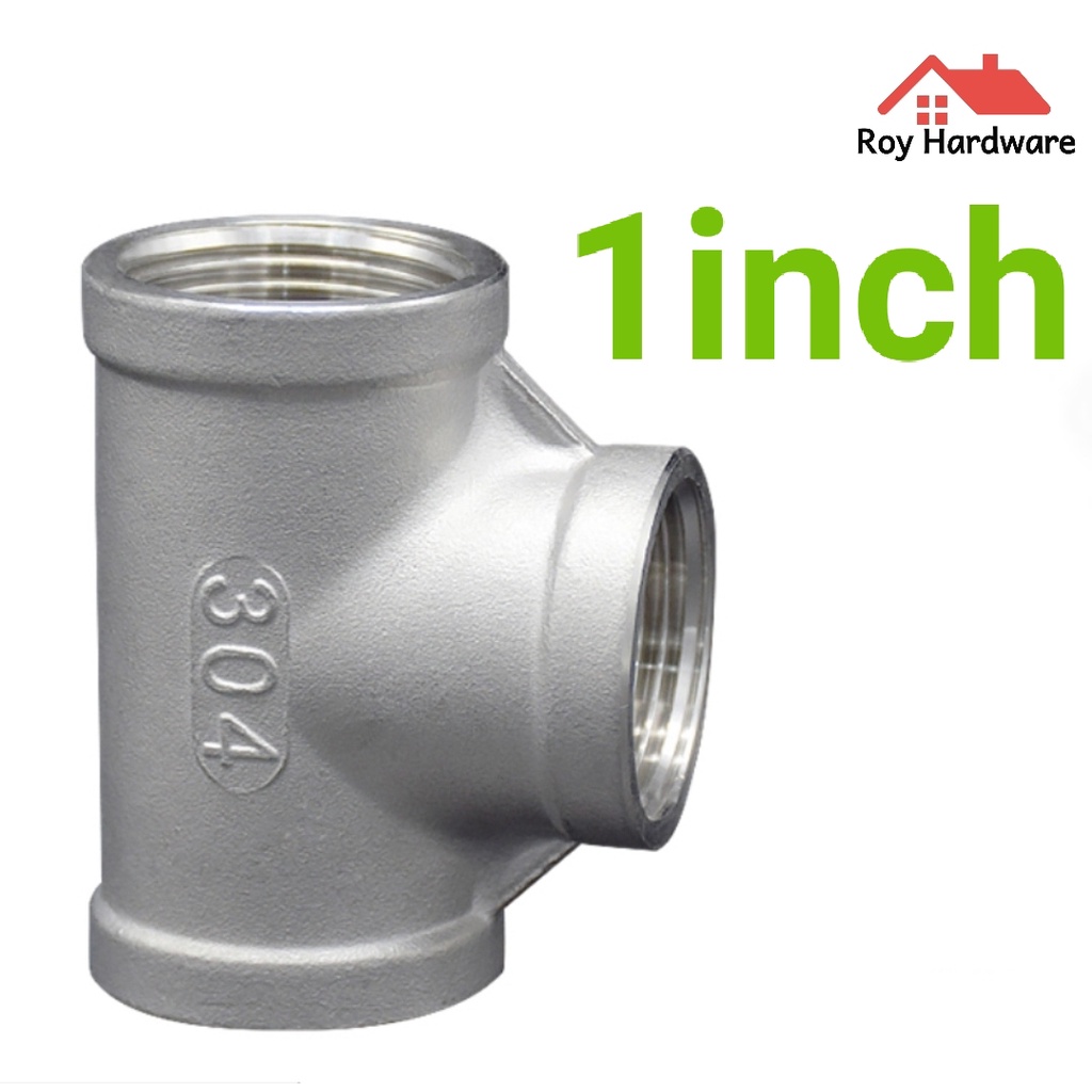 Stainless Steel 304 DN25 1'' inch inci Elbow Socket Nipple Tee Union Elbow holder End cap Plug ...