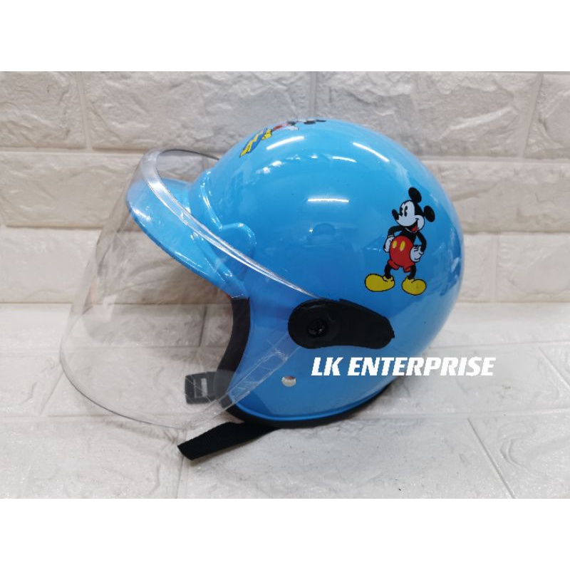 COLORFUL HELMET KIDS MOTORCYCLE / HELMET BUDAK (FREE VISOR) | Shopee ...