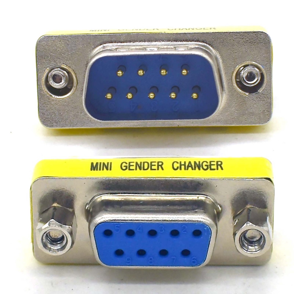 RS232 Female To Female to Male to Male Mini DB9 9Pin Gender Adapter ...