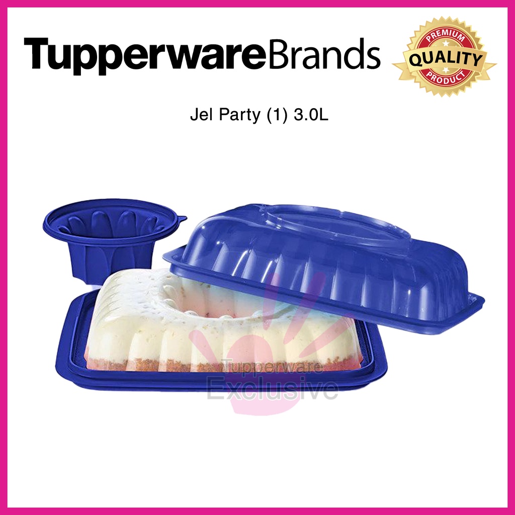 Jel Party Tupperware 3L acuan puding bekas kek Dessert Mold Acuan ...