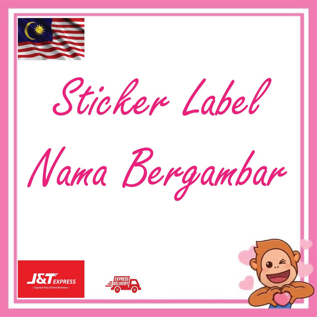 STICKER NAMA LABEL BERGAMBAR WARNA 160PCS | Shopee Malaysia