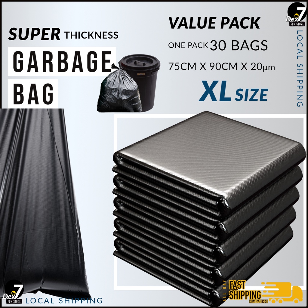 [HEAVY DUTY] XL size - Garbage bag | Super Sturdy [75cm x 90cm ...