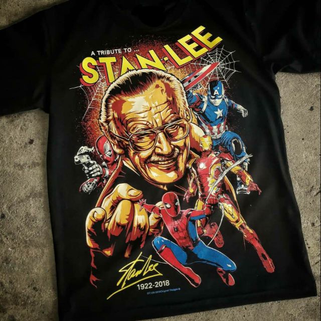 CLEAR STOCK!!! BT129 A Tribute To Stan Lee Original Black Timber Tshirt ...