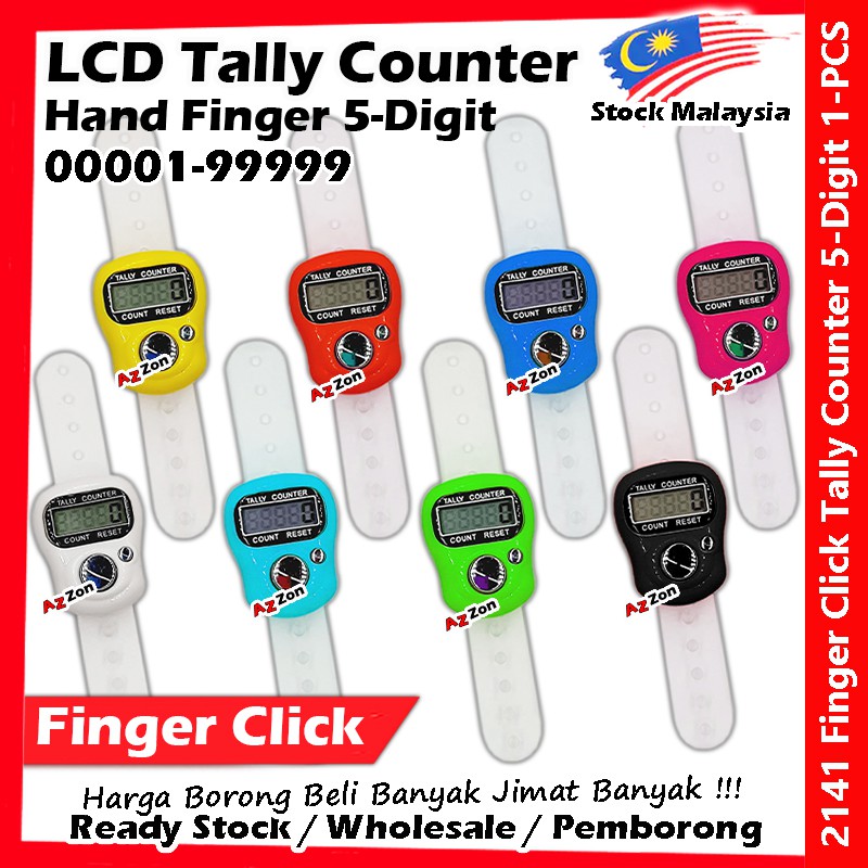 【NEW】Mini Finger LCD Digit 5-Digit Tally Counter / Digital Tasbih ...