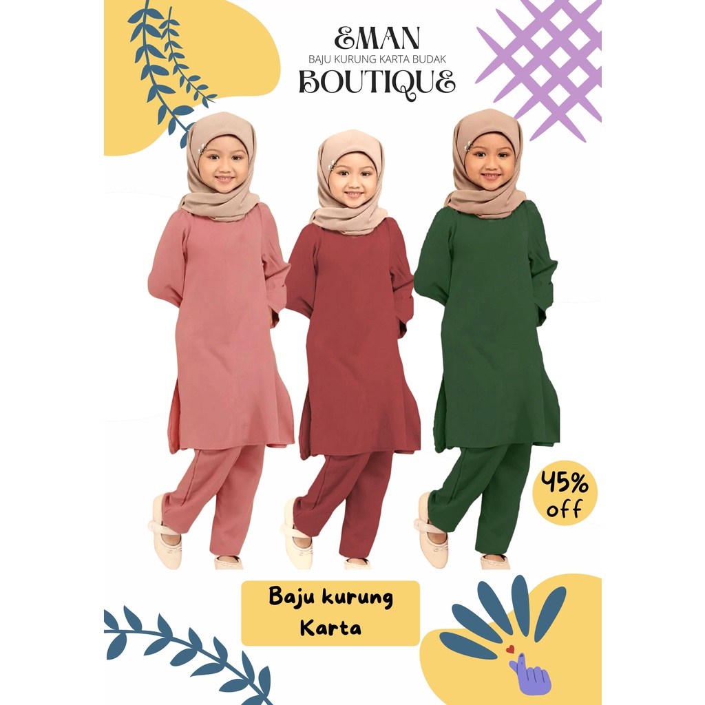 ReadyStock - Baju Kurung Karta Budak - Muslimah Dress Budak Suit - Set ...