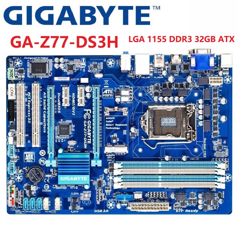 Gigabyte Z77-D3H / Z77-DS3H /Gigabyte GA-Z77P-D3/ Z77-HD3 1155-pin ...