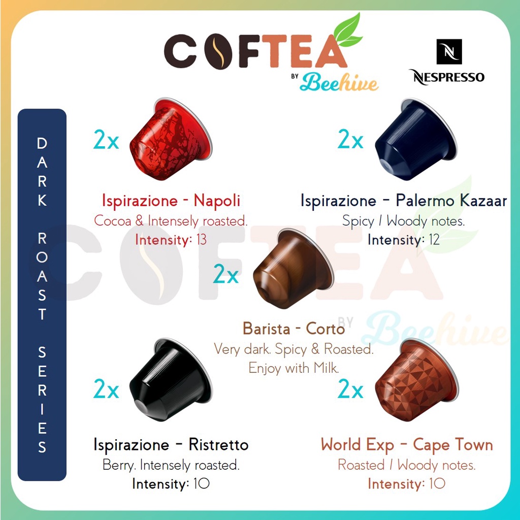 Nespresso Capsules Coffee Assorted Pack 10 Capsule [Variety Flavours ...