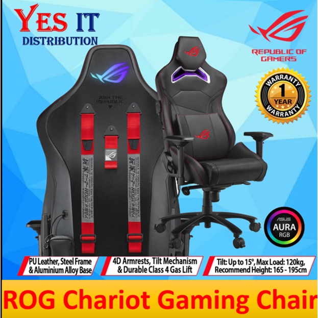 ASUS ROG Chariot RGB gaming chair in Racing-car Style Featuring an ...