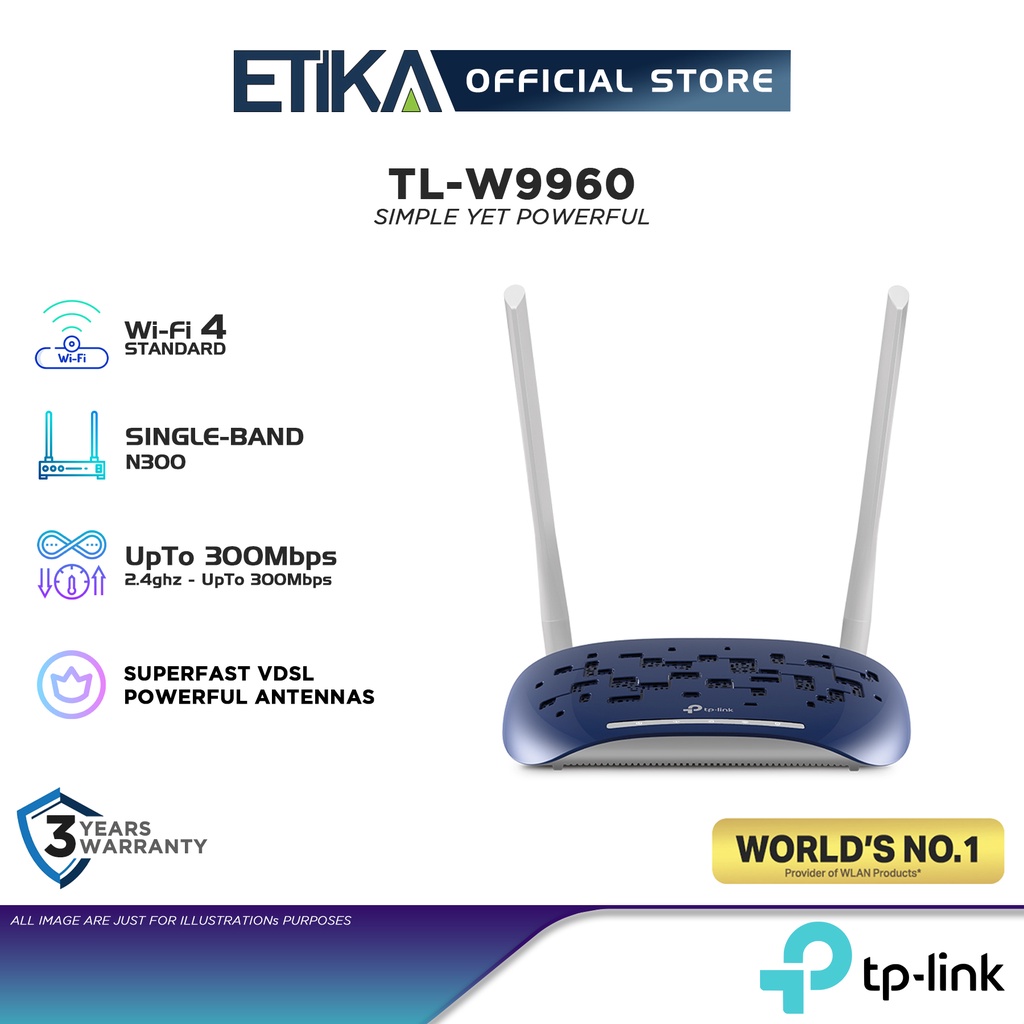 TP-Link TD-W9960 | 300Mbps Wireless N VDSL/ADSL Modem Router (Support Streamyx and Unifi Lite ...