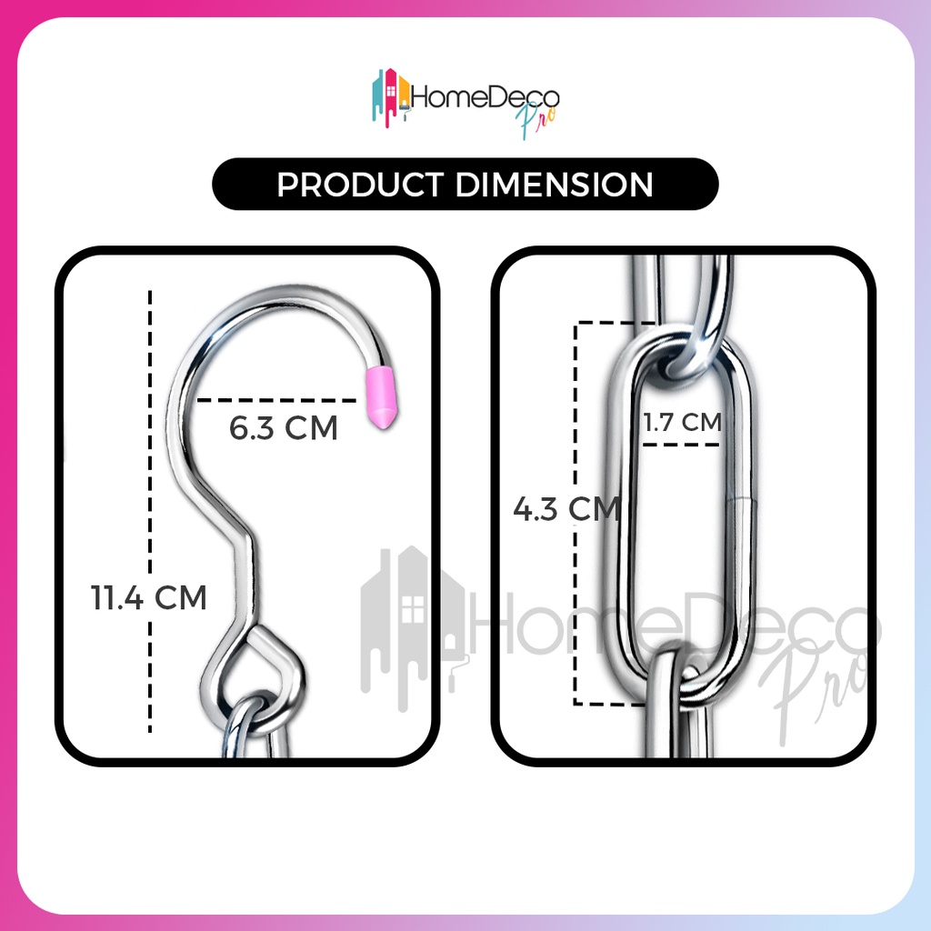 Premium Stainless Steel Hanging Chain Lifting Clothes Clothesline ...