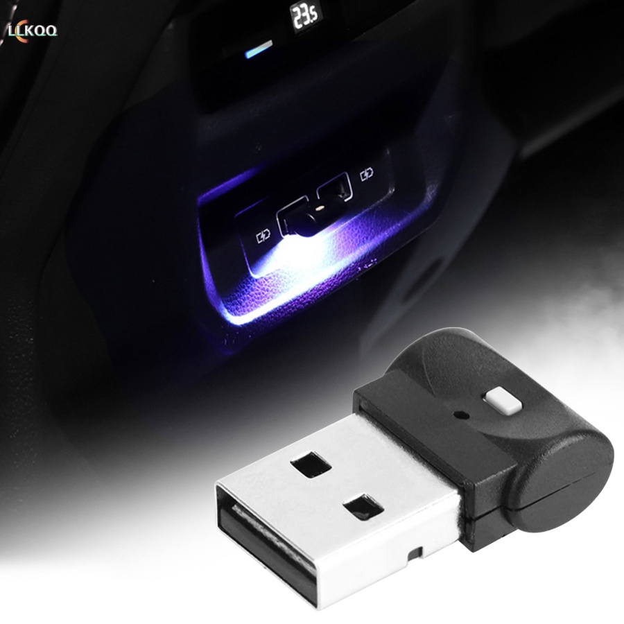 【LLKQQ】 7 Colors Change Mini USB Car Light Button Control LED Modeling ...