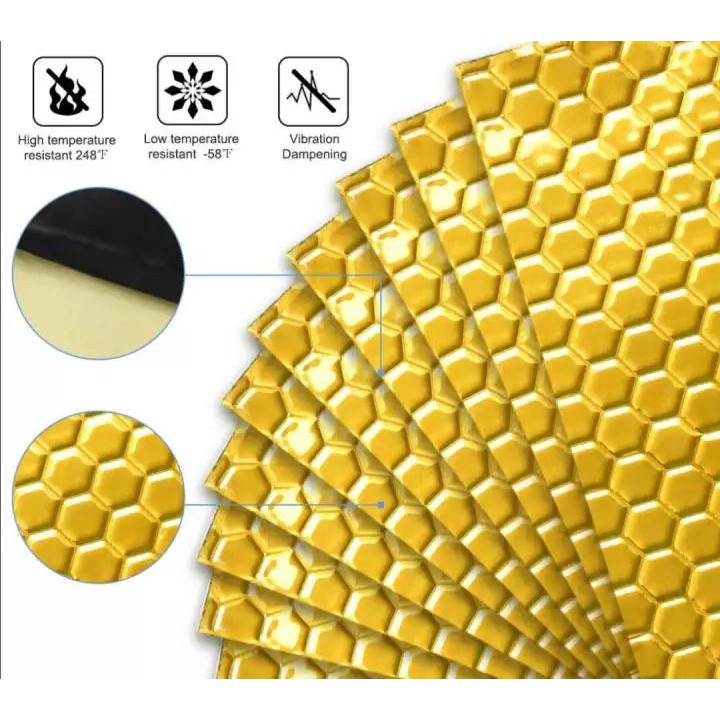DIY Car Sound Proof Soundproof with gum Dynamat aluminium gold color ...