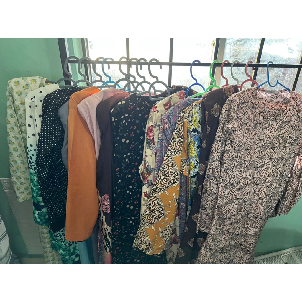 PRELOVED size M/L baju kurung cotton / baju raya / baju kelas / baju ...