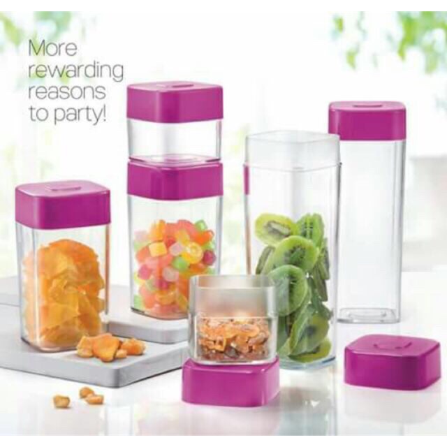 Tupperware Premium Canister 840ml, 560ml, 250ml Dry Storage Clear ...