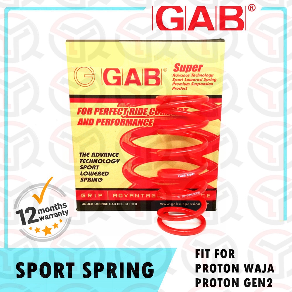 PROTON WAJA GEN2 GAB SUPER LOWERED SPORT SPRING SET (4 PIECE) (1 YEAR ...