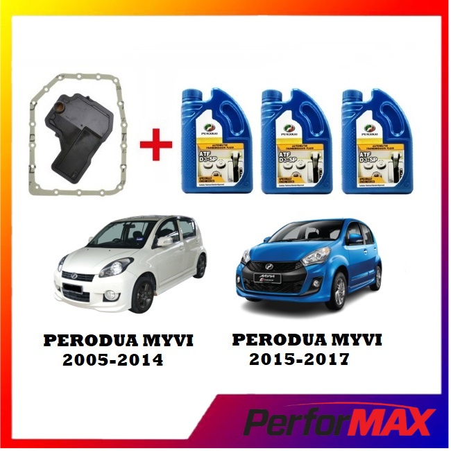 GENUINE PERODUA ATF SP3 (3LITER) + AUTO FILTER SET - GEARBOX SERVICE ...